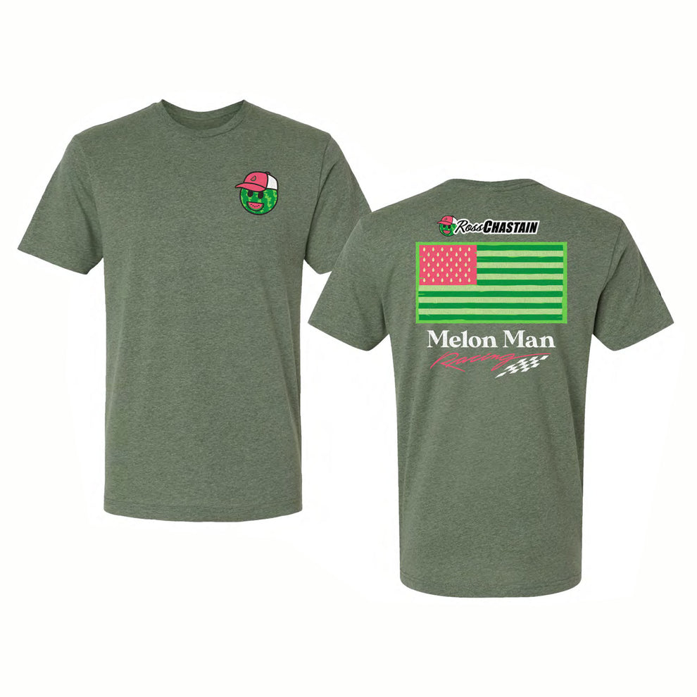 2025 Ross Chastain Melon Man Racing Flag Tee – Melon Man Brand