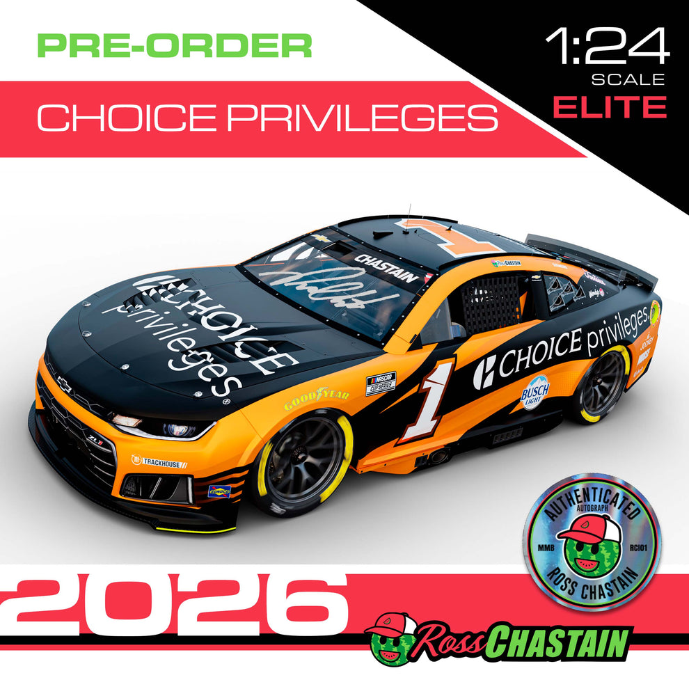 AUTOGRAPHED Ross Chastain 2026 No.1 1:24 ELITE Choice Privileges DIE-C ...